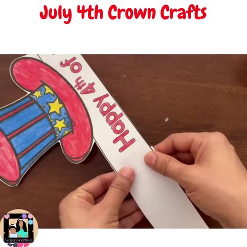 July 4th Crown Crafts | Summer Crafts by Fun Learning With Us | TPT