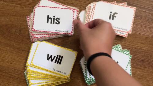 100 Fry High Frequency Words Flash Cards | Sight Word Practice for ...