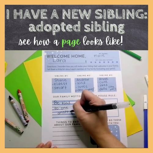 I Have a New Sibling | Adoption | Workbook about Having Adopted Siblings