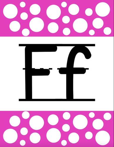 Pink Polka Dot Party Alphabet Posters: Set #2 by Magical Miss Meg