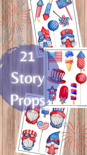 4th of July Gnome Storytelling Props – Printable Puppets & Prompts ...