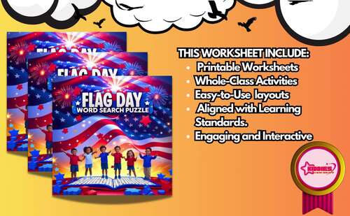 JUNE US Flag Day Word Search Puzzle Activities 2nd,3rd,4th,5th,6th,7th ...
