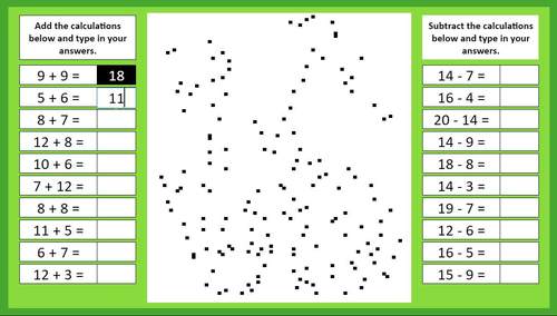 Digital Pixel Art NO PREP - Gnome Addition and Subtraction to 20