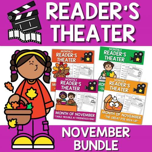 November Readers Theater Activities Bundle | Reading Fluency Skits Play ...