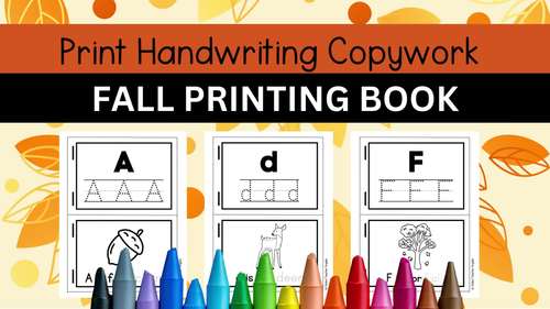 Print Handwriting Practice Booklet | Print Copywork: Fall Season Book