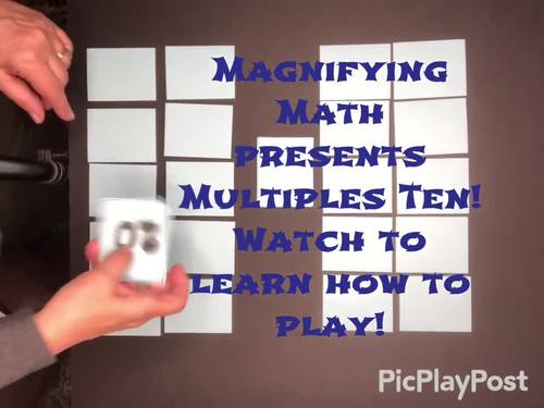 Multiplication Facts Multiples Practice Card Game 2s through 12s