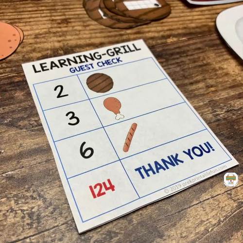 Preschool BBQ Grill Math Recipe Cards by Pre-K Printable Fun | TPT