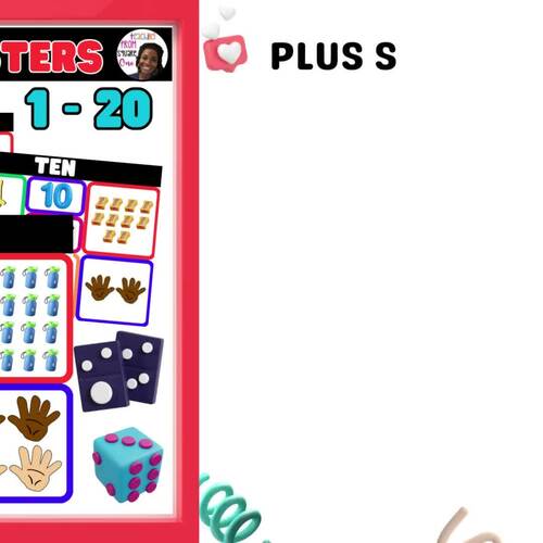 Subitizing Posters 1-20, Number Posters by Teaching From Square One