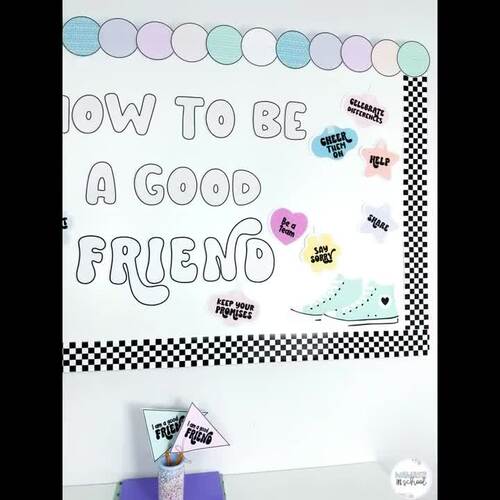 How to Make Friends | Friendship Bulletin Board Ideas | Counseling Decor