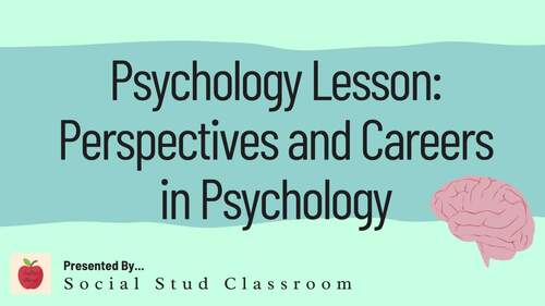 Psychology Lesson: Perspectives and Careers in Psychology | TPT