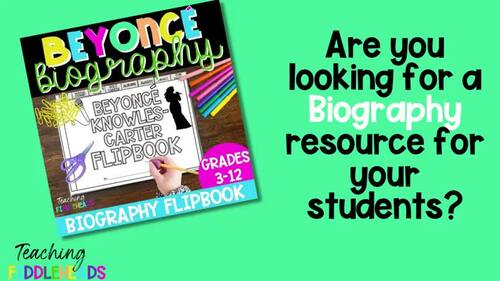 Beyonce Knowles-Carter Biography Flip Book | Pop Star Writing Activity