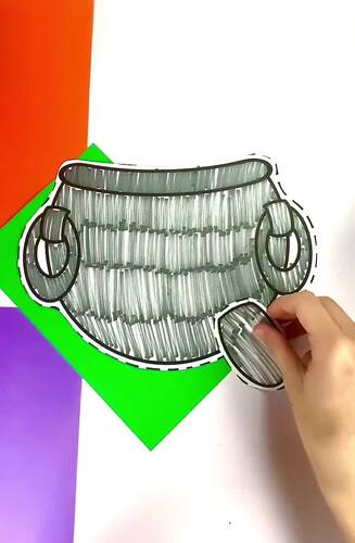 Build A Halloween Cauldron Fall Craftivity No Prep Cut & Paste Autumn ...