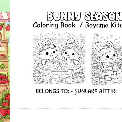 Bunny Seasons Coloring Pages | Summer & Outdoor Fun Activities | 32 Sheets