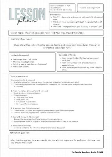 Theatre Scavenger Hunt | Back-2-School Drama Icebreaker & Team Building ...