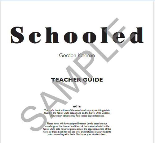 Schooled Novel Units® Teacher Guide Novel Study | TPT