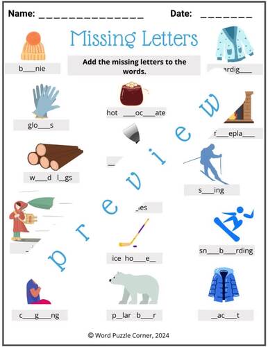 Winter Puzzles | Word Searches | Crosswords | Missing Letters and More