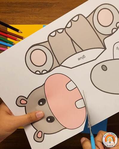Hippo Craft Activities | Hippo Craftivity and Writing Activities