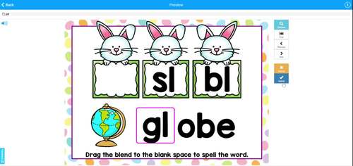 L Blends Easter Theme | DIGITAL Boom Cards by Hanging Around in Primary