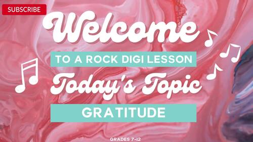 "Gratitude" Mini Lesson for Grades 7-12 by Rock Digi | TPT