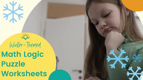 Winter Math Logic Puzzles Worksheets by Lit By Learning | TPT