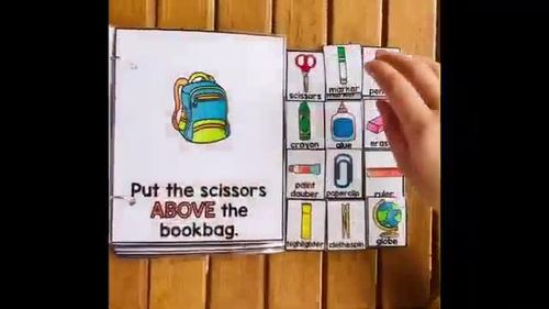 Interactive Positional Word Books for Preschool, Kindergarten & Special Ed