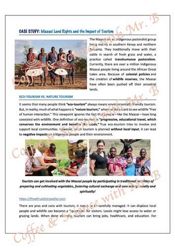 Maasai Tribe Land Rights and Sustainable Tourism Environmental Case Study
