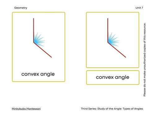 Montessori Types of Angles Geometry Nomenclature Unit 7 Study of Angles
