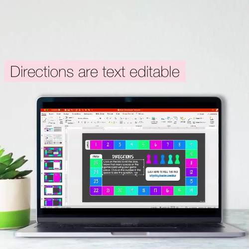 Commercial Use Editable Blank Gameboard Template Google Slides Neon Games