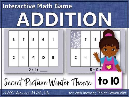 Addition To 10 Interactive Math Game Reveal Secret Picture Winter 