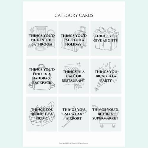 Aphasia Word Finding Printable Therapy Games. Aphasia Activities for Adults