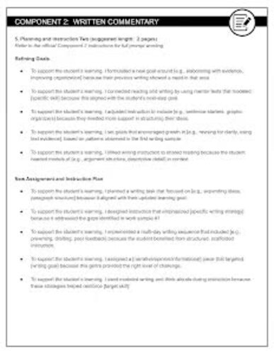 National Board Certification | EMC Literacy | Component 2 Support