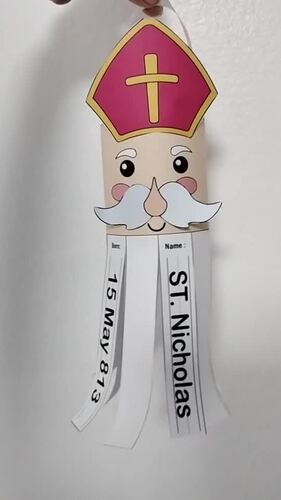 St Nicholas Craft Windsock Writing Craft Saint Nicholas Day Activities ...