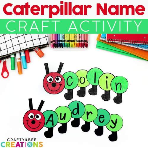 The Very Hungry Caterpillar Spring Name Craft Preschool Fine Motor ...