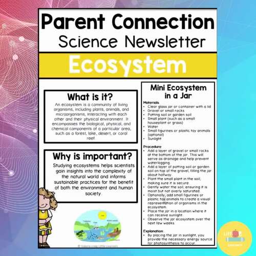 Parent Connection Science Newsletters k-6 by Valeria craig little learners