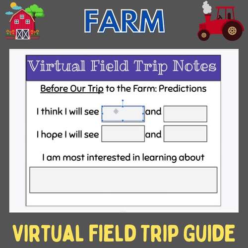 Farm Field Trip Guide - Print and Digital for In Person or Virtual Trip