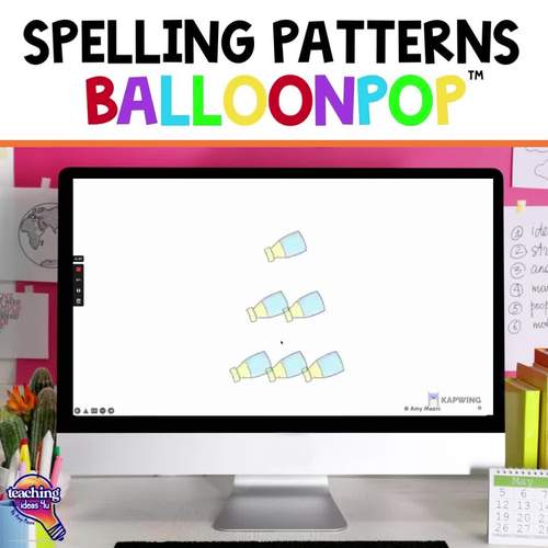 3rd Grade Spelling Patterns Digital Grammar Review Games BalloonPop™