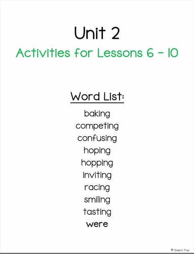 CKLA Grade 2 Skills Spelling Activities Unit 2 Amplify Worksheets ...