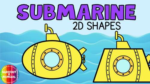 2D Shape Clipart Submarine - Transportation Clip Art | TPT