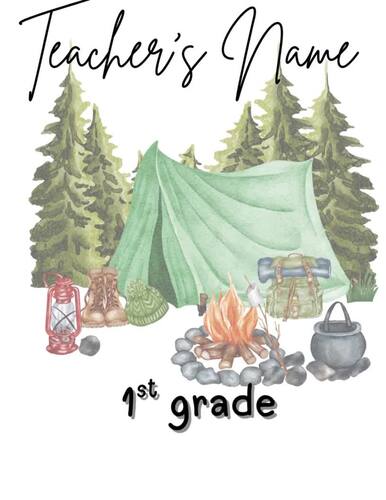 Camping Theme Classroom Items by Victoria's creative creations | TPT