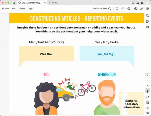 ESL Advanced Lesson: Learn How to Construct Articles by ESL Class Workshop
