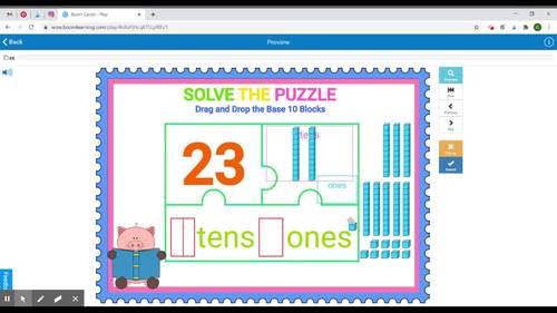 Place Value Games Tens and Ones Puzzle Boom Cards 1st Grade Math ...