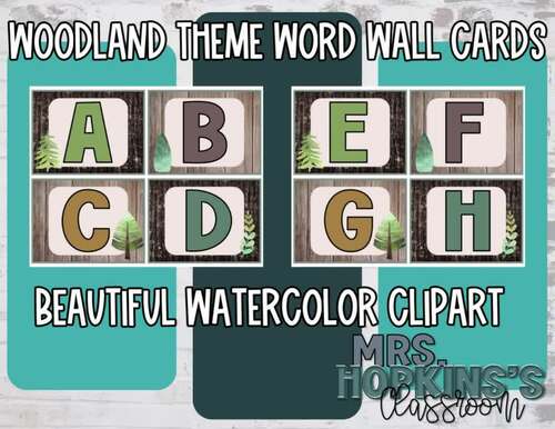 Word Wall Letters in Woodland Theme Classroom Decor by Mrs Hopkins's ...