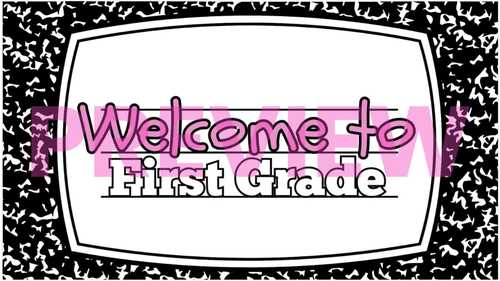 Procedures and Routines Slides COMPOSITION NOTEBOOK Back to School ...