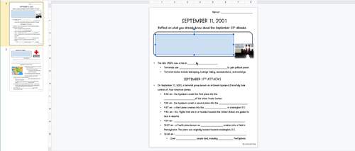 September 11 Bundle: September 11 Lesson, Notes, and Activities | TPT