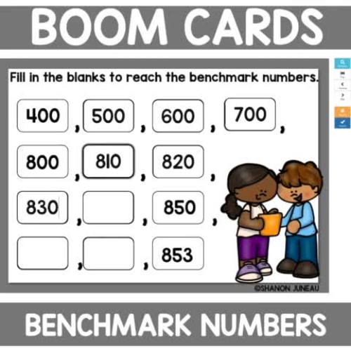 Benchmark Numbers using Boom Cards by Shanon Juneau We are Better Together