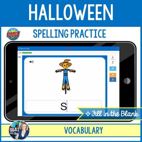 Boom Cards™ – Halloween Vocabulary - Spelling Practice | Audio | TPT