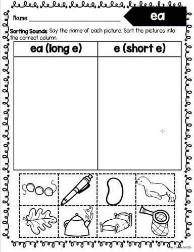 Vowel Teams Phonics Pack NO PREP WORKSHEETS by Miss D Teaches First