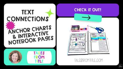 Making Text Connections Anchor Charts & Interactive Notebook Pages