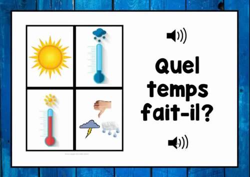 French Weather Digital Flashcards French Boom Cards Le Temps | TPT