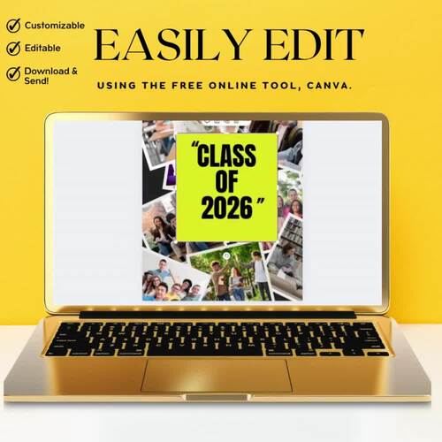 High School Yearbook Template | Editable Yearbook Pages for Students ...